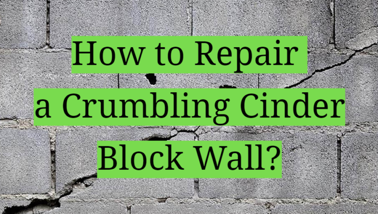 How to Repair a Crumbling Cinder Block Wall? - HomeProfy